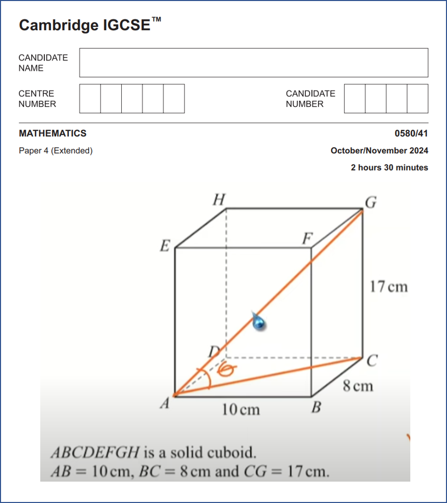 Cambridge Oct 2024 Maths Paper 41 0580 41 O N 2024