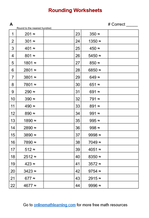 Rounding Nearest 100 Worksheets 9 Free Rounding To The Nearest 100