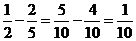 Subtracting Fractions (examples, solutions, videos)