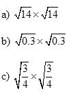 Multiply Squares Roots (Radicals)(solutions, examples, videos)