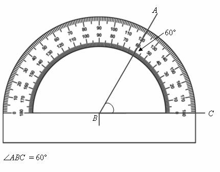 Measuring angles (diagrams, examples, solutions, videos)